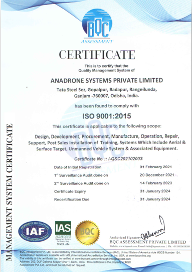ANADRONE SYSTEMS PVT. LTD.